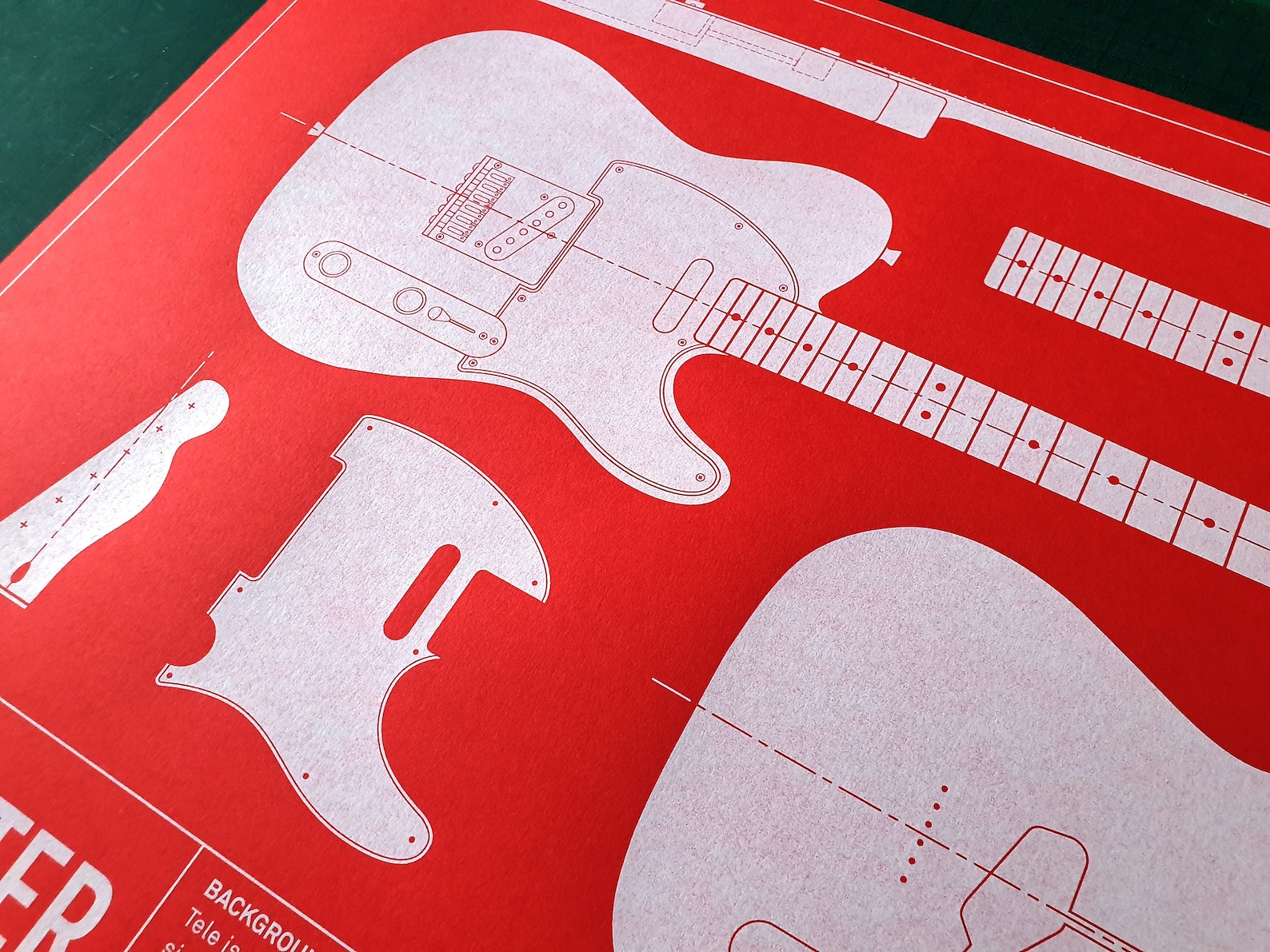 Fender Telecaster Guitar Screen Print - Etsy