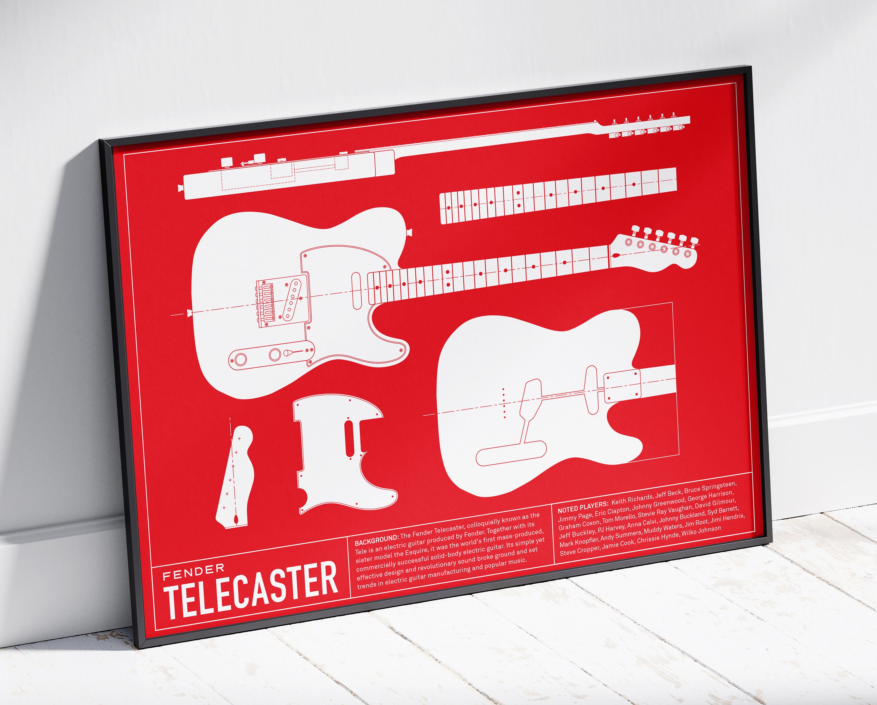 Fender Telecaster Guitar Screen Print - Etsy