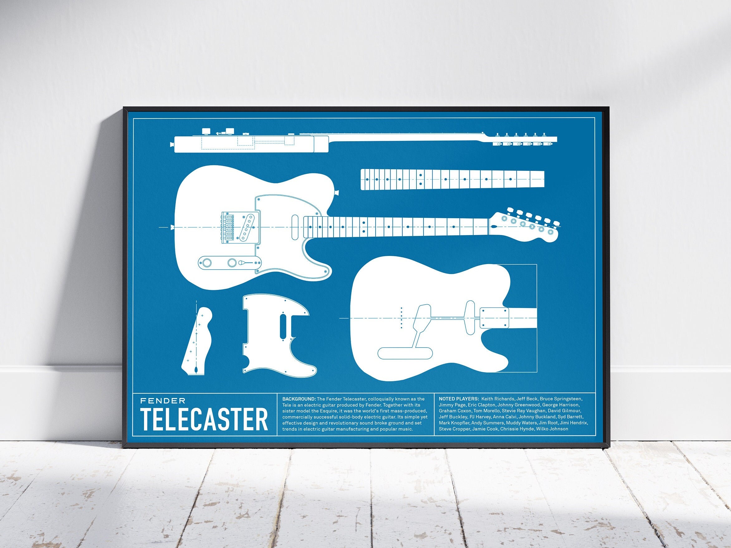 Fender Telecaster Guitar Screen Print - Etsy