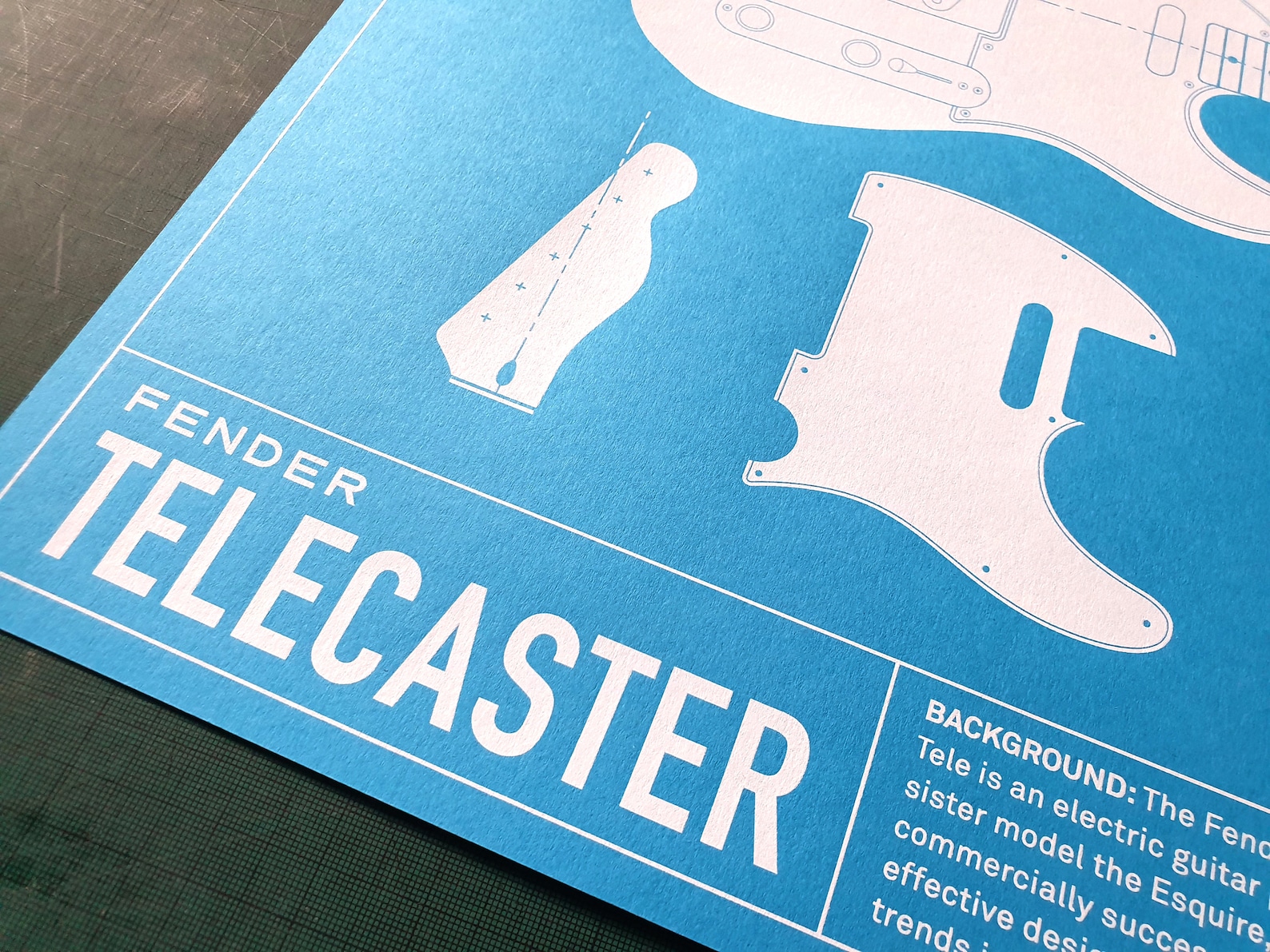 Fender Telecaster Guitar Screen Print - Etsy