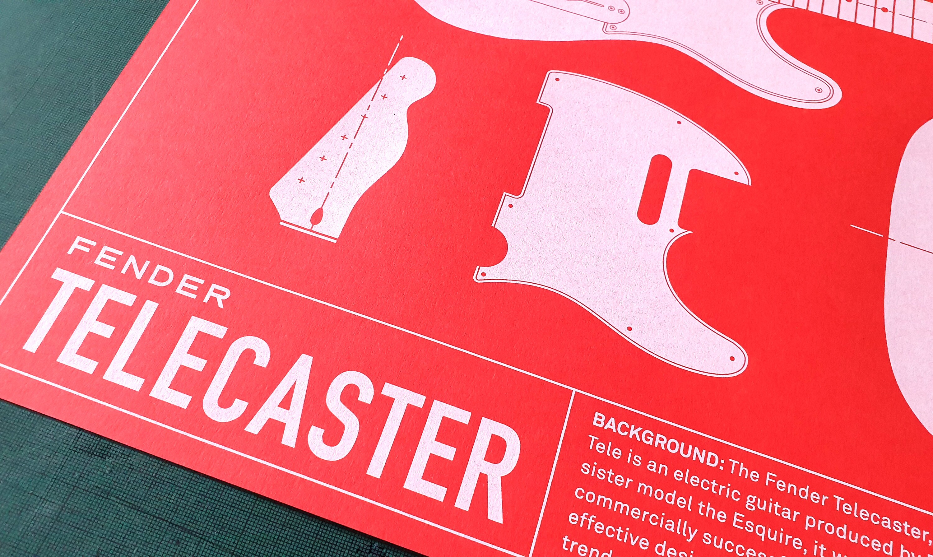 Fender Telecaster Guitar Screen Print - Etsy
