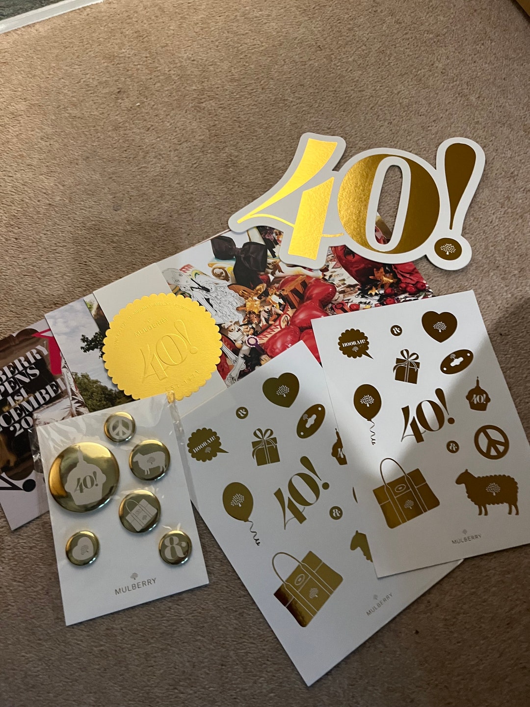 Mulberry 40th Anniversary Stickers and Badges - Etsy