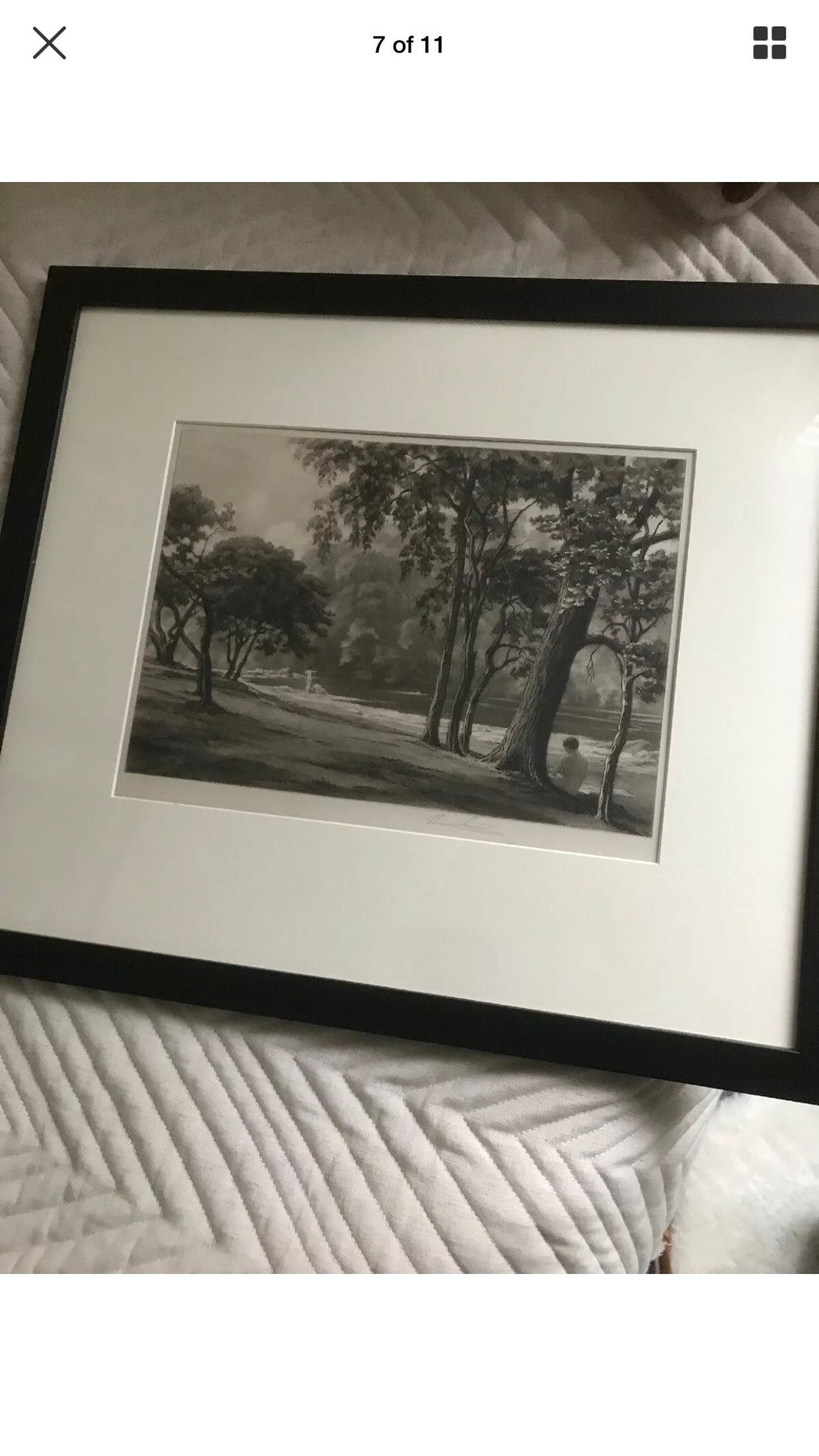 George Percival Gaskell 1896-1934 RA Etching Entitled the Bathing Pool ...