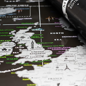 Scratch off Europe Map Poster Europe Travel Map With Push Pins Europe ...