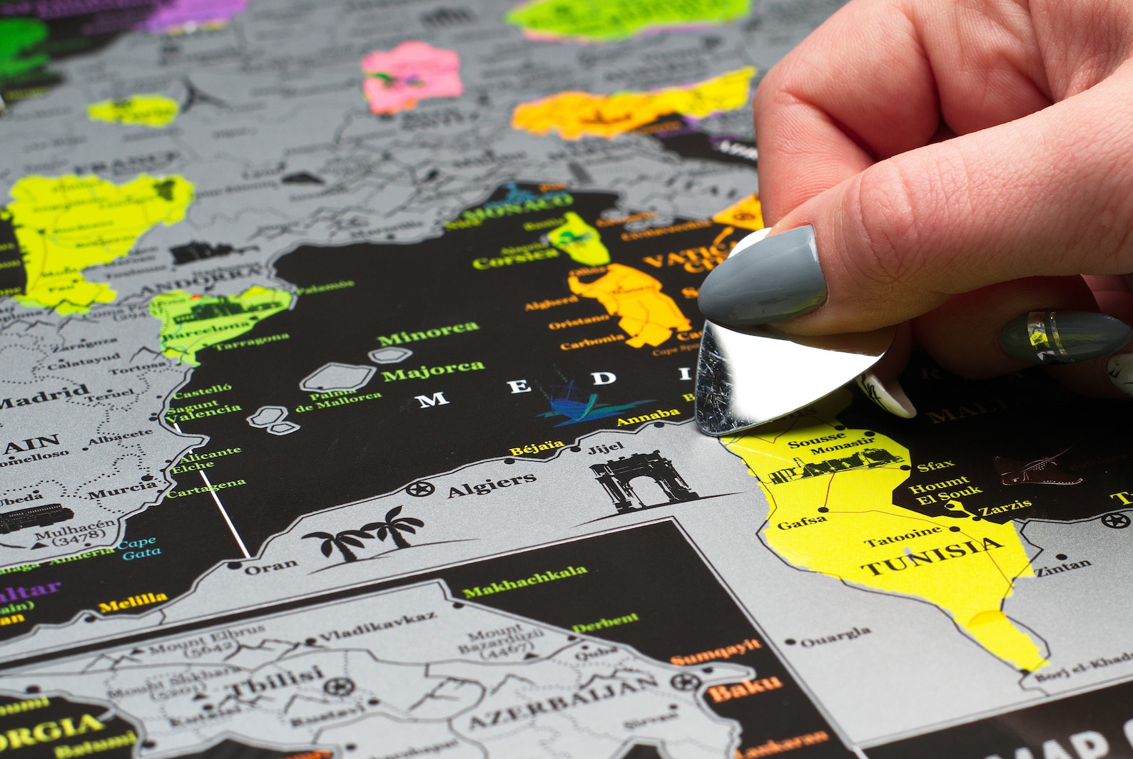 Scratch Off Europe Map Poster Europe Travel Map with Push | Etsy