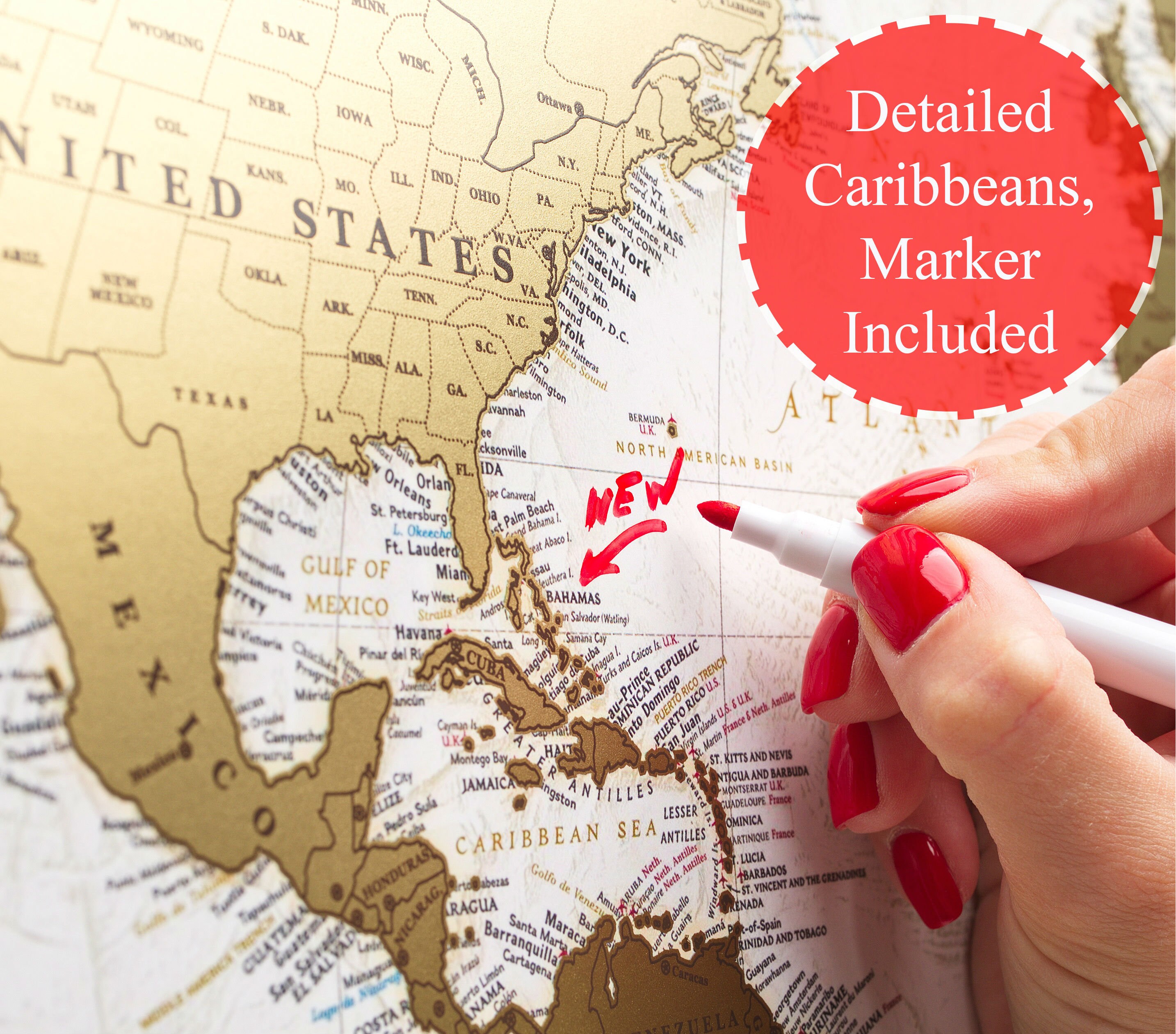 Scratch off Travel Map of the World Poster With Push Pins - Etsy