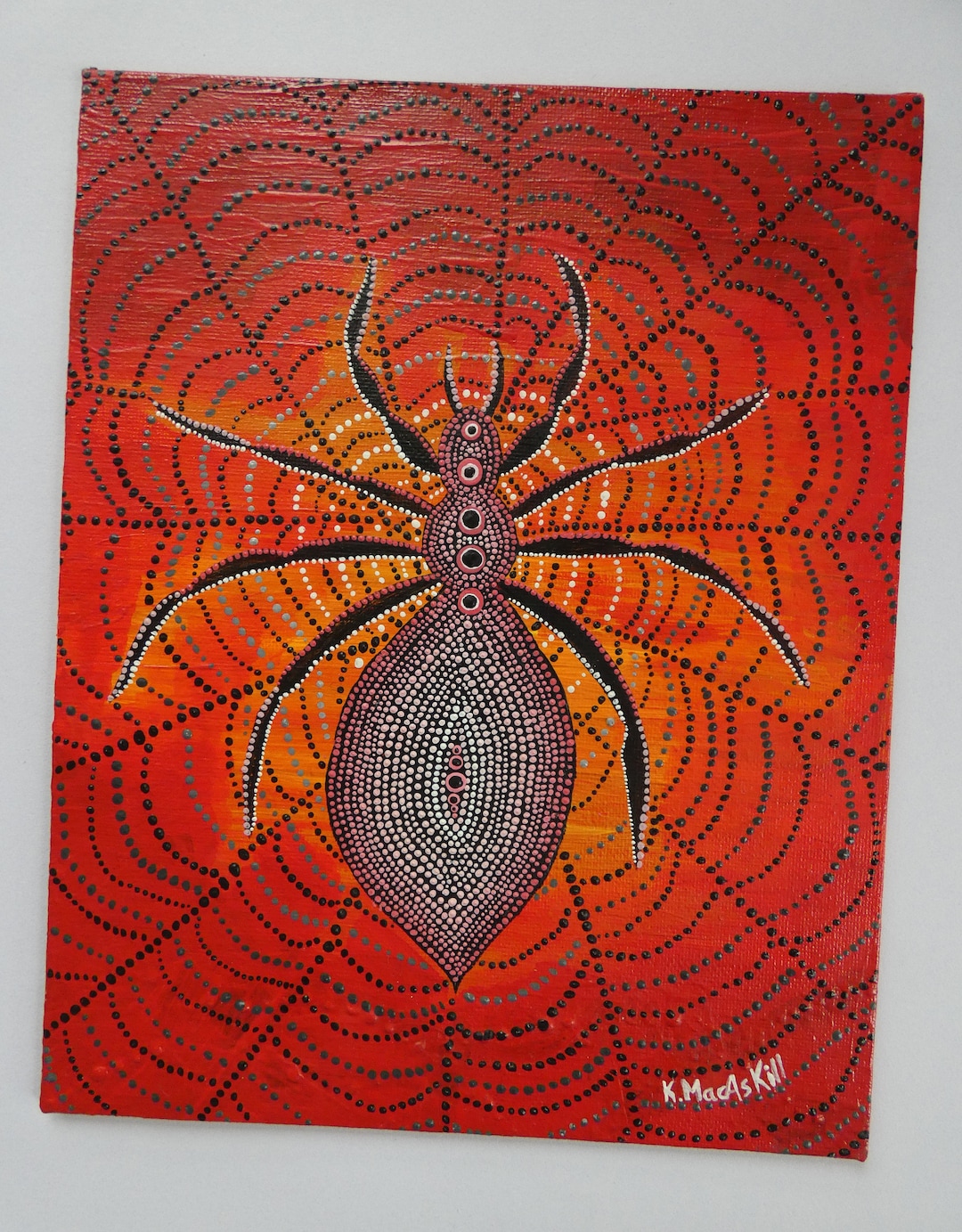 Spider Aboriginal Acrylic Painting 20x25cm - Etsy
