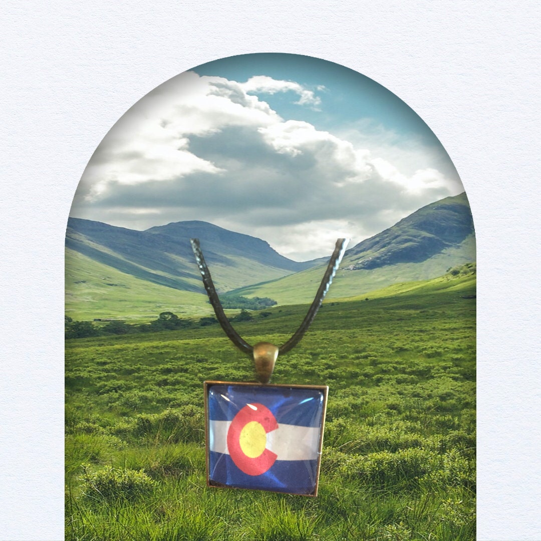 Colorado State Flag Necklace - Etsy
