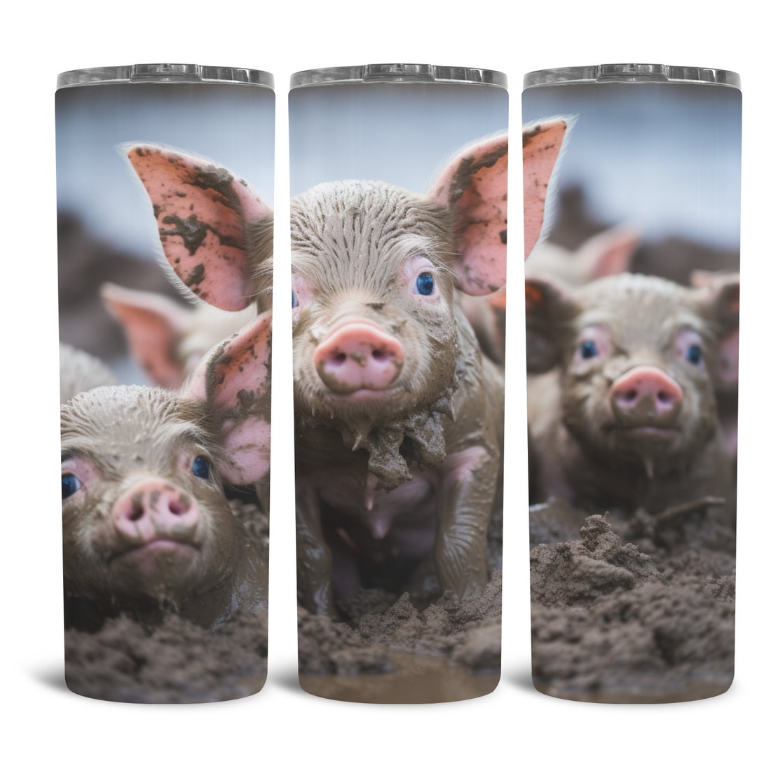Adorable Muddy Piglets Stainless Steel Hot or Cold Tumbler - Farm Life ...