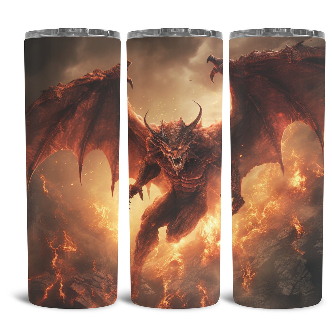 Terrifying Mephisto Winged Devil Stainless Steel Tumbler - Halloween ...