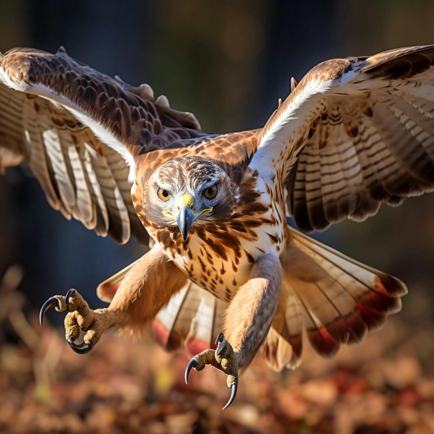 Red Tailed Hawk Coming in for Landing Stainless Hot Cold Tumbler - Bird ...