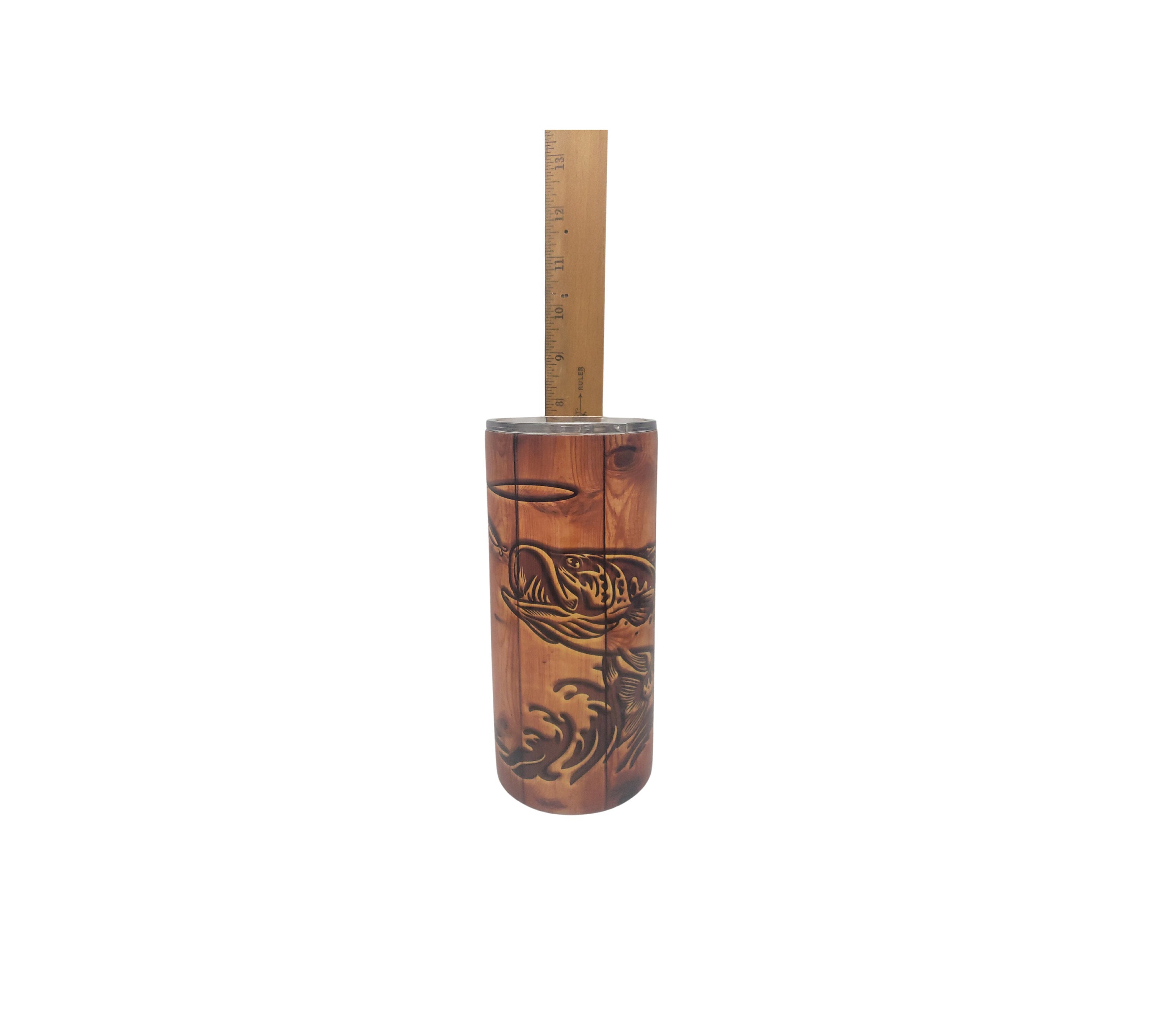 20 Oz Fatty Wood Carving Tumbler With Fish FREE SHIPPING - Etsy