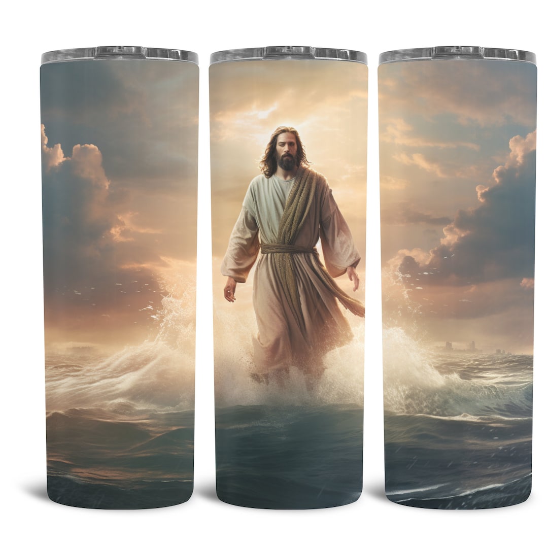 Jesus Christ Walking on Water Stainless Hot Cold Tumbler - Messiah ...