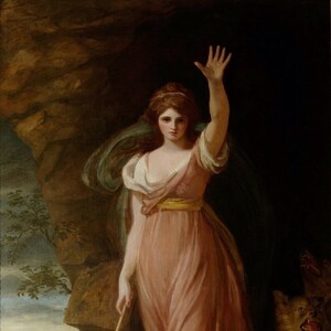 George Romney : Emma Hart, Lady Hamilton as Circe (1782) Canvas Gallery ...