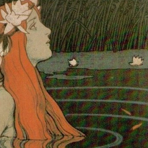 Wilhelm Gallhof the Coral Necklace ca 1917 Canvas Gallery | Etsy Australia