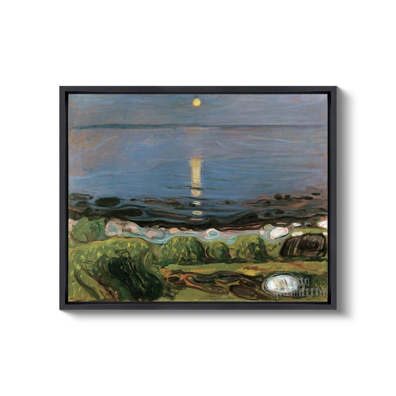Edvard Munch - Summer Night by the Beach (1902-03) Canvas Gallery ...