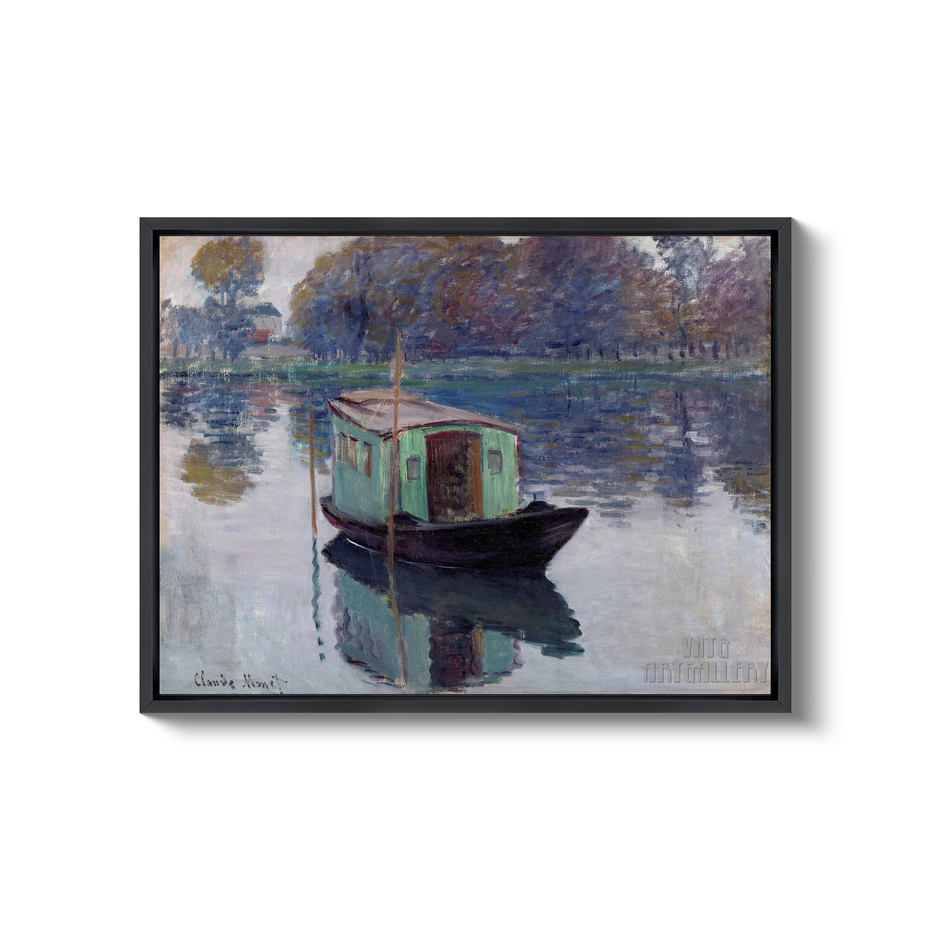 Claude Monet : the Studio Boat 1874 Canvas Gallery Wrapped - Etsy