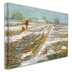 Vincent Van Gogh : Landscape With Snow (1888) Canvas Gallery Wrapped or ...