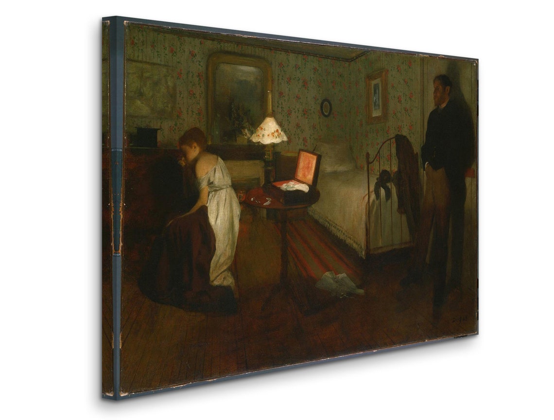 Edgar Degas Interior 1868 Canvas Gallery Wrapped Giclee | Etsy