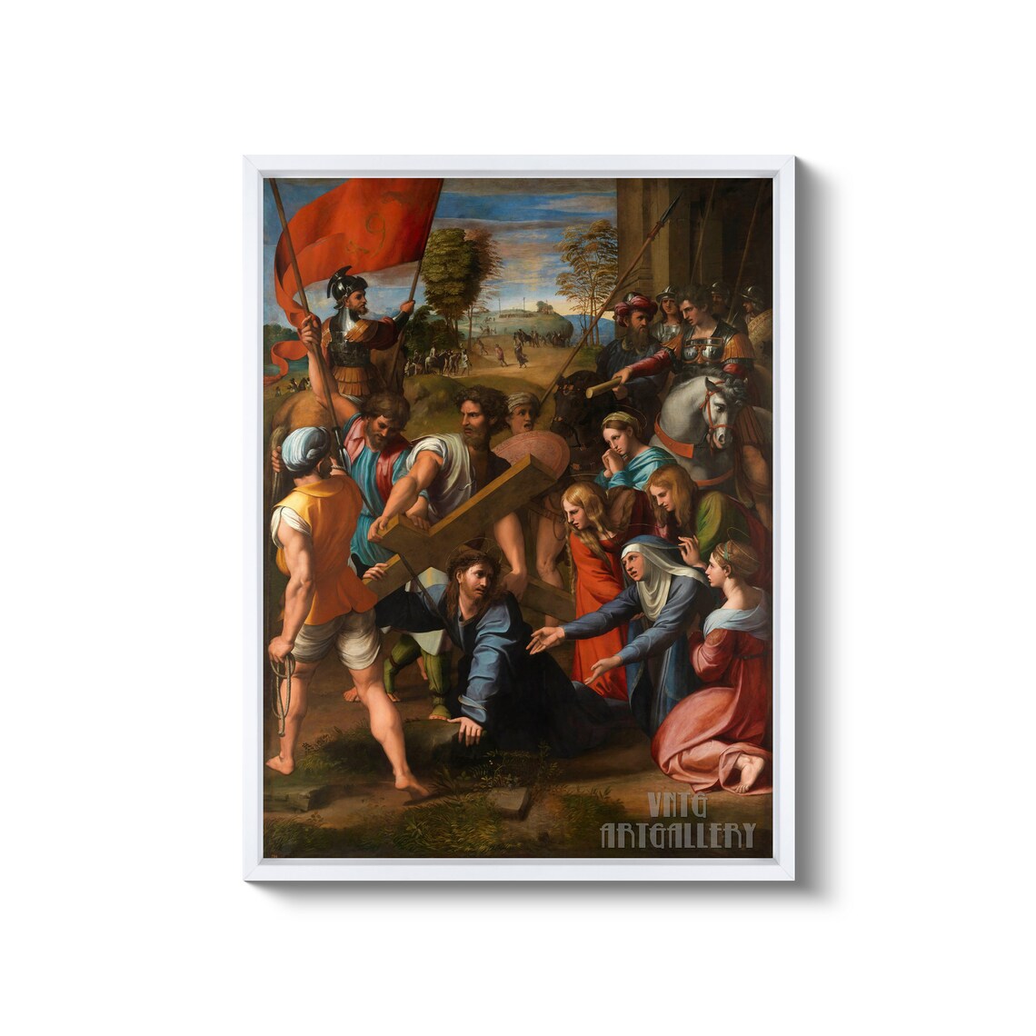 Raphael : Christ Falling on the Way to Calvary 1514 Canvas - Etsy