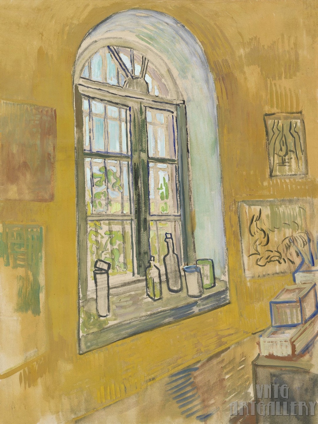 Vincent Van Gogh Window in the Studio 1889 Canvas Gallery Wrapped or ...