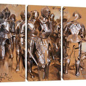 Adolph Menzel : Armor Chamber Fantasy (1866) Canvas Gallery Wrapped or ...