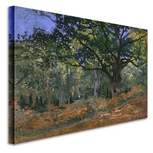 Claude Monet : the Bodmer Oak Fontainebleau Forest (1865) Canvas ...