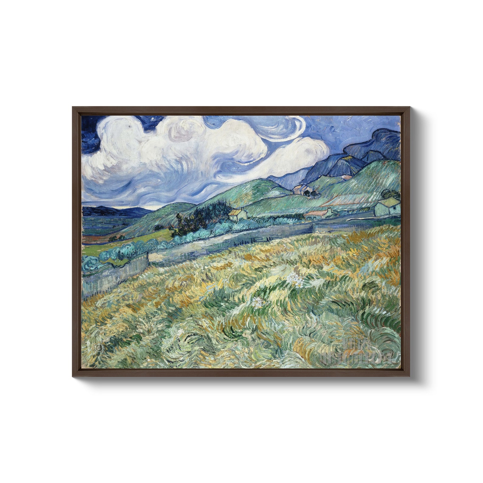 Vincent Van Gogh : Landscape With Houses 1890 Canvas Gallery - Etsy