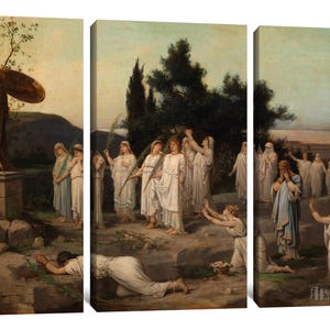 Louis Hector Leroux : Adoration of the Goddess Pallas Athena (1878 ...