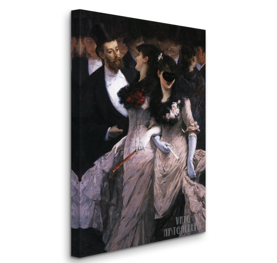 Charles Hermans : at the Masquerade 1880 Canvas Gallery - Etsy