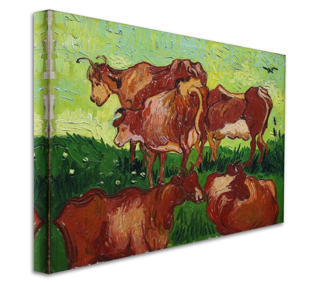 Vincent Van Gogh : the Cows 1890 Canvas Gallery Wrapped or - Etsy