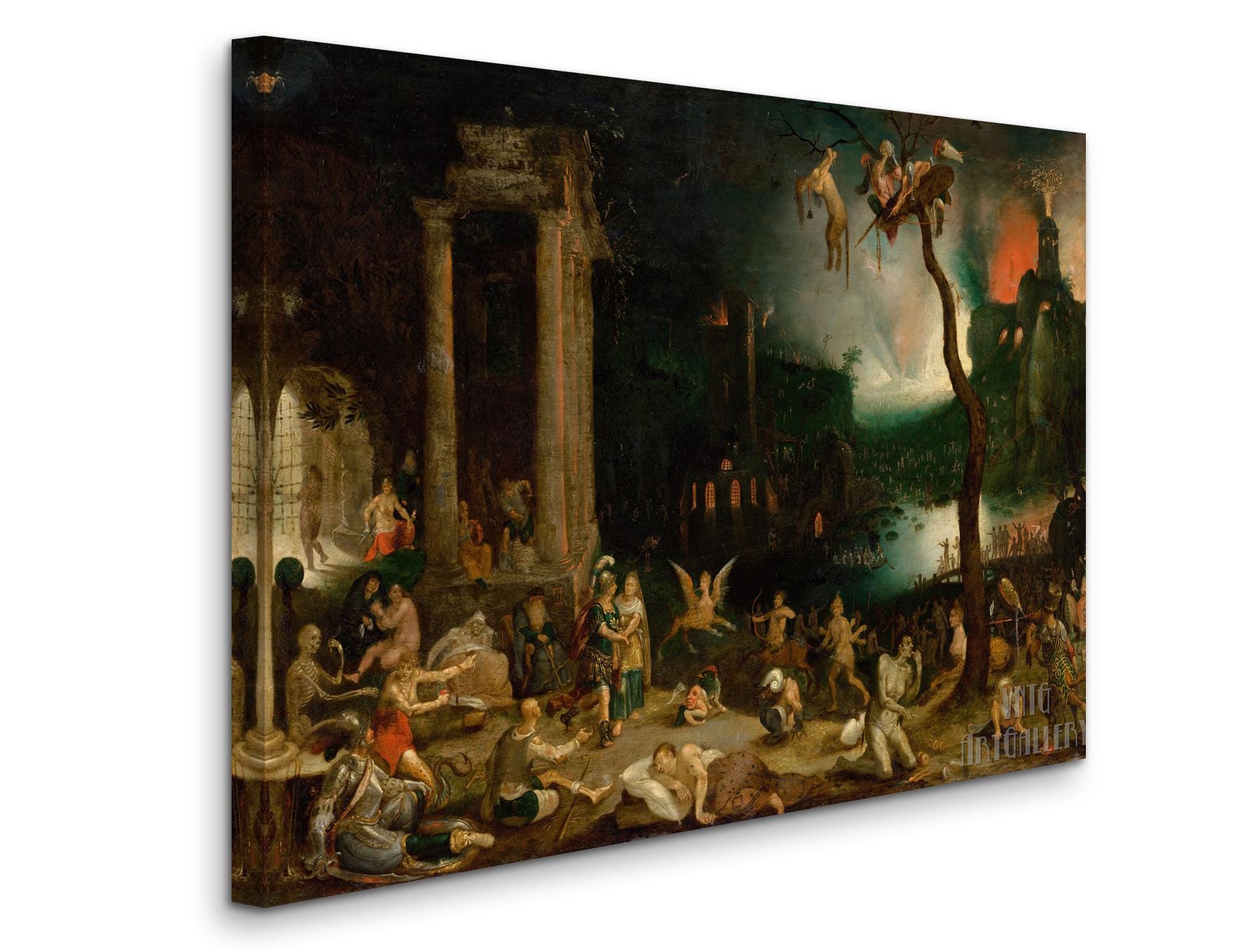 Jan Brueghel the Elder : Aneas and the Cumean Sybil in the Underworld ...