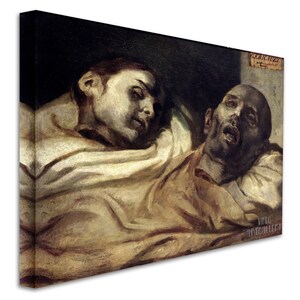 Théodore Géricault : Heads of Torture Victims 1820 Canvas Gallery ...