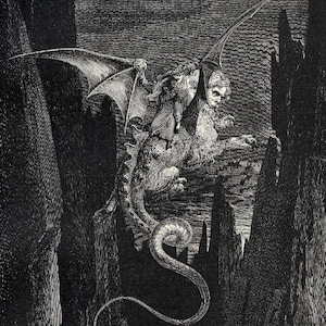 Gustave Doré : Geryon (1890) Canvas Gallery Wrapped or Framed Giclee ...