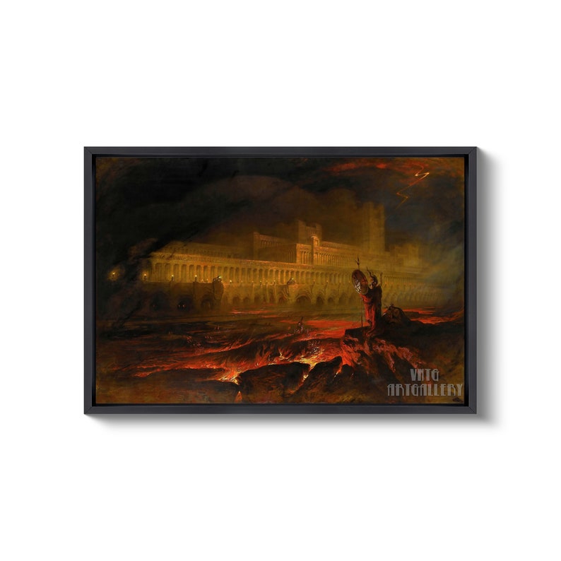 John Martin : Pandemonium Louvre 1841 Canvas Gallery Wrapped - Etsy
