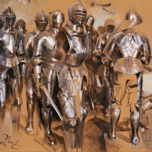 Adolph Menzel : Armor Chamber Fantasy (1866) Canvas Gallery Wrapped or ...