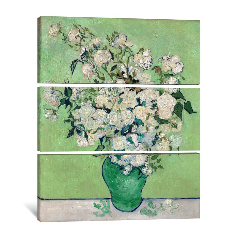 Vincent Van Gogh : Roses 1890 Canvas Gallery Wrapped or - Etsy
