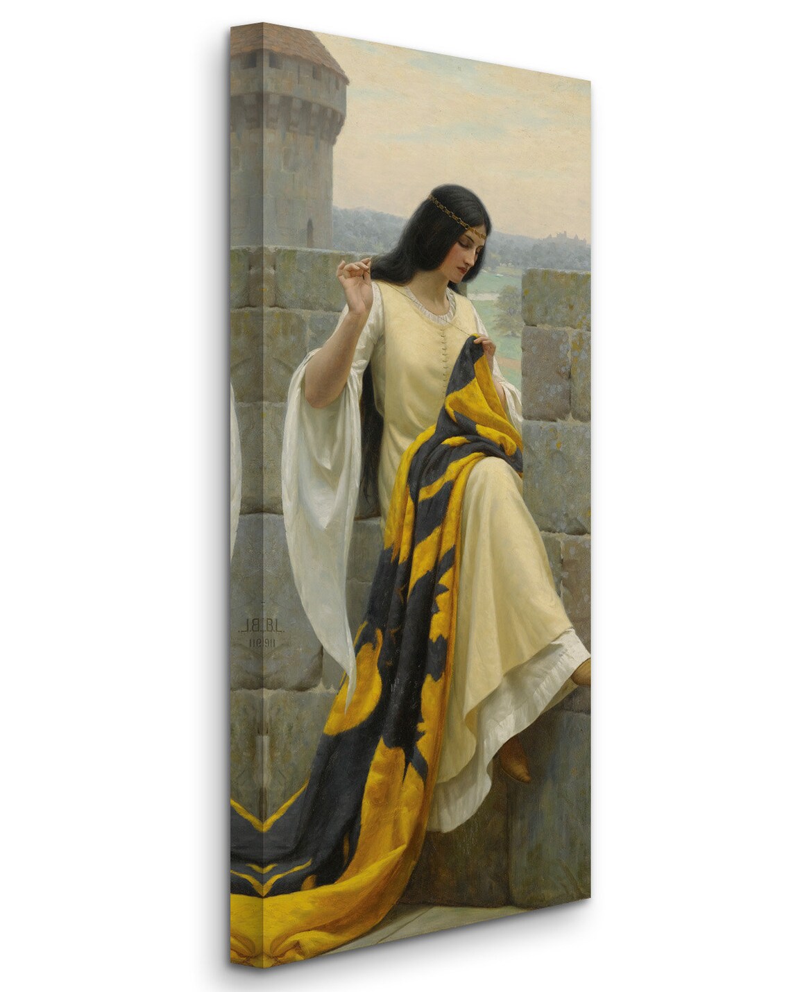 Edmund Leighton : Stitching the Standard 1911 Canvas Gallery | Etsy