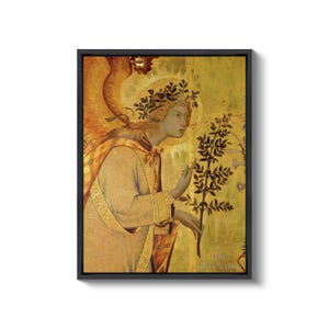 Simone Martini : the Annunciation, the Angel Gabriel (detail, 14th Cent ...