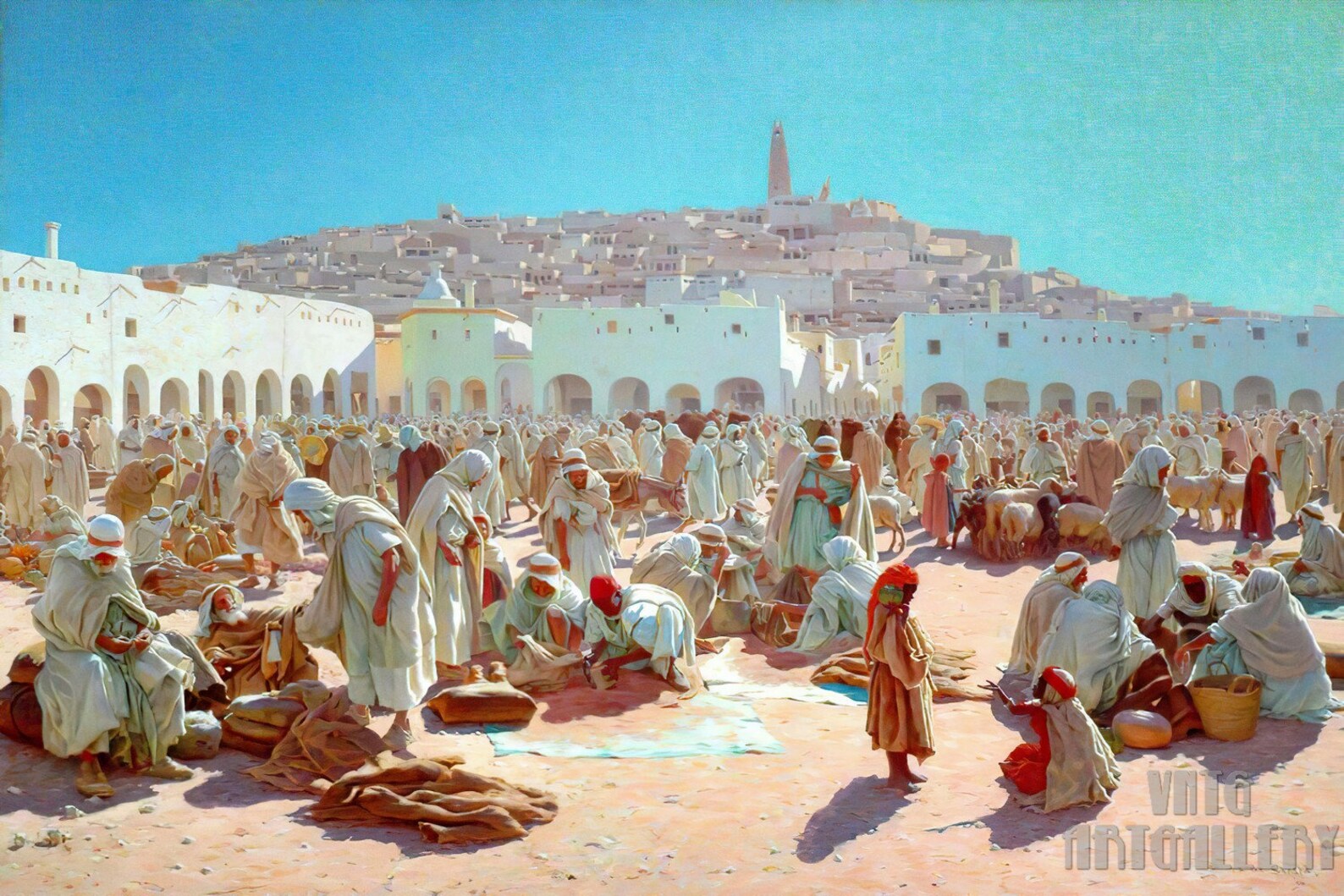 Thomas Frederick Mason Sheard : African Bazaar Scene 1896 - Etsy