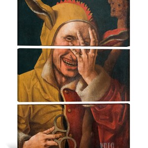 Jacob Cornelisz Van Oostsanen : Laughing Fool (c1500) Canvas Gallery ...