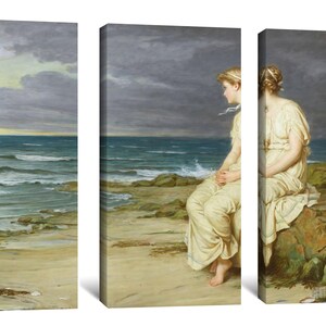 John William Waterhouse : Miranda (1875) Canvas Gallery Wrapped or ...