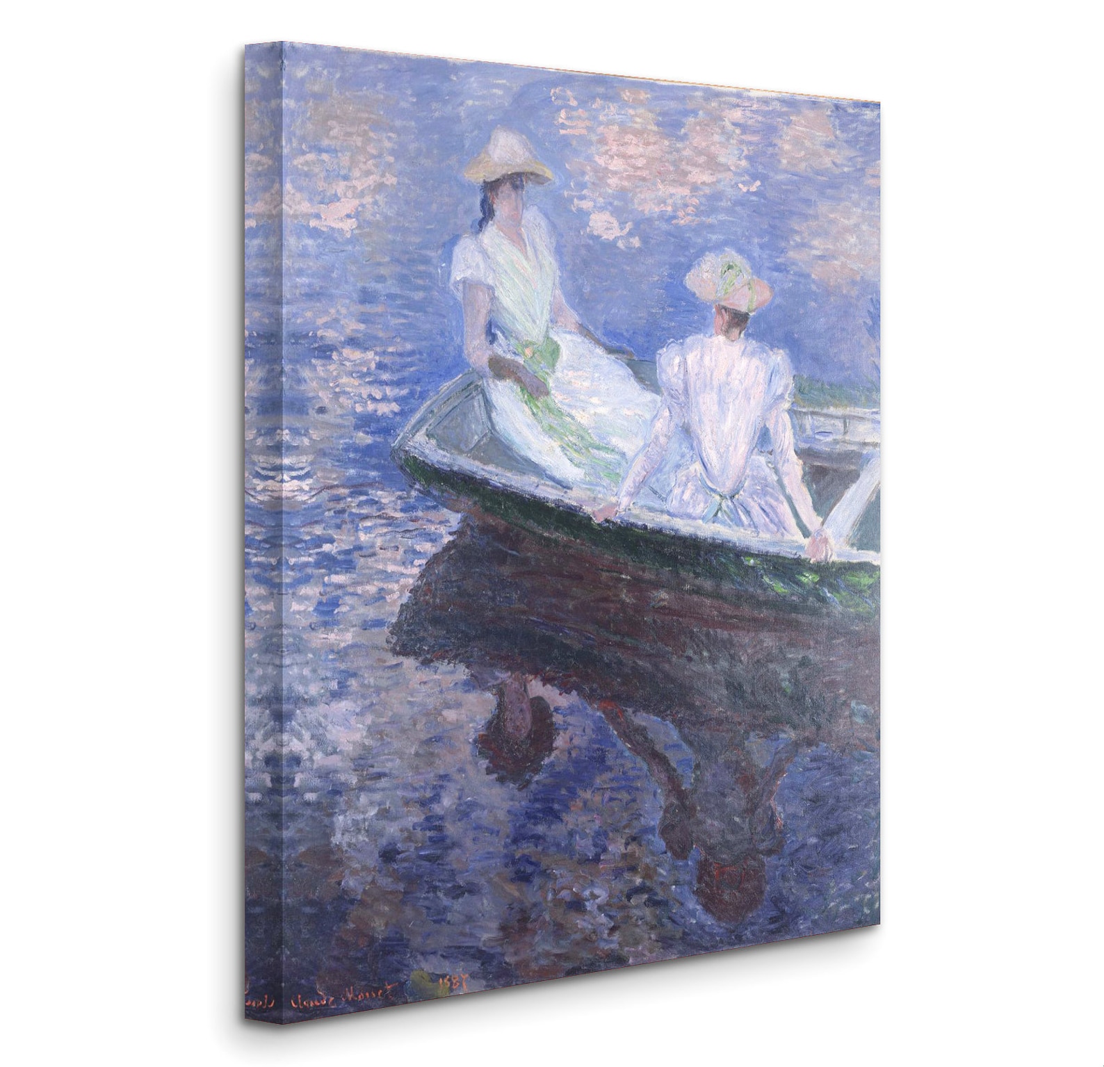 Claude Monet : on the Boat 1887 Canvas Gallery Wrapped | Etsy