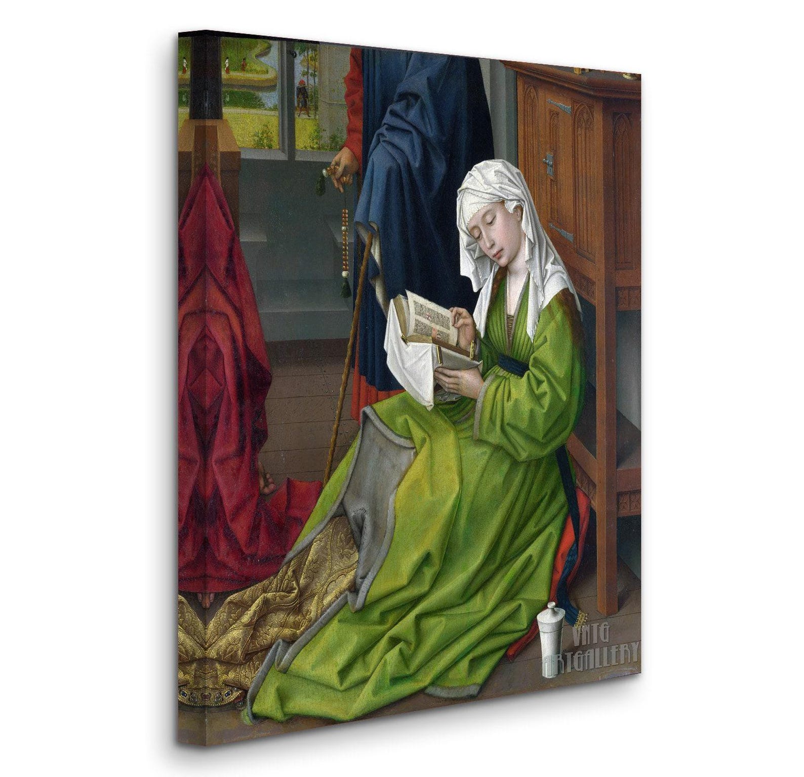 Rogier Van Der Weyden : the Magdalen Reading (1438) Canvas Gallery ...