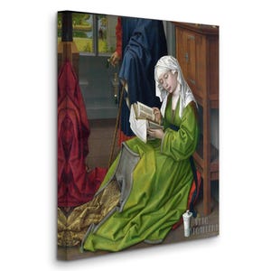 Rogier Van Der Weyden : the Magdalen Reading (1438) Canvas Gallery ...