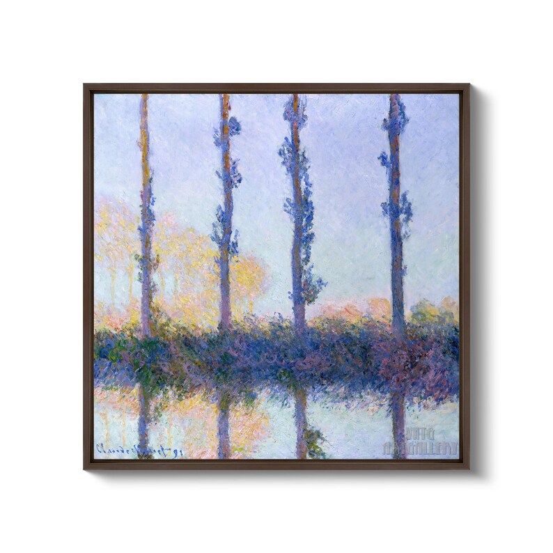 Claude Monet : the Four Trees (1891) Canvas Gallery Wrapped or Framed ...