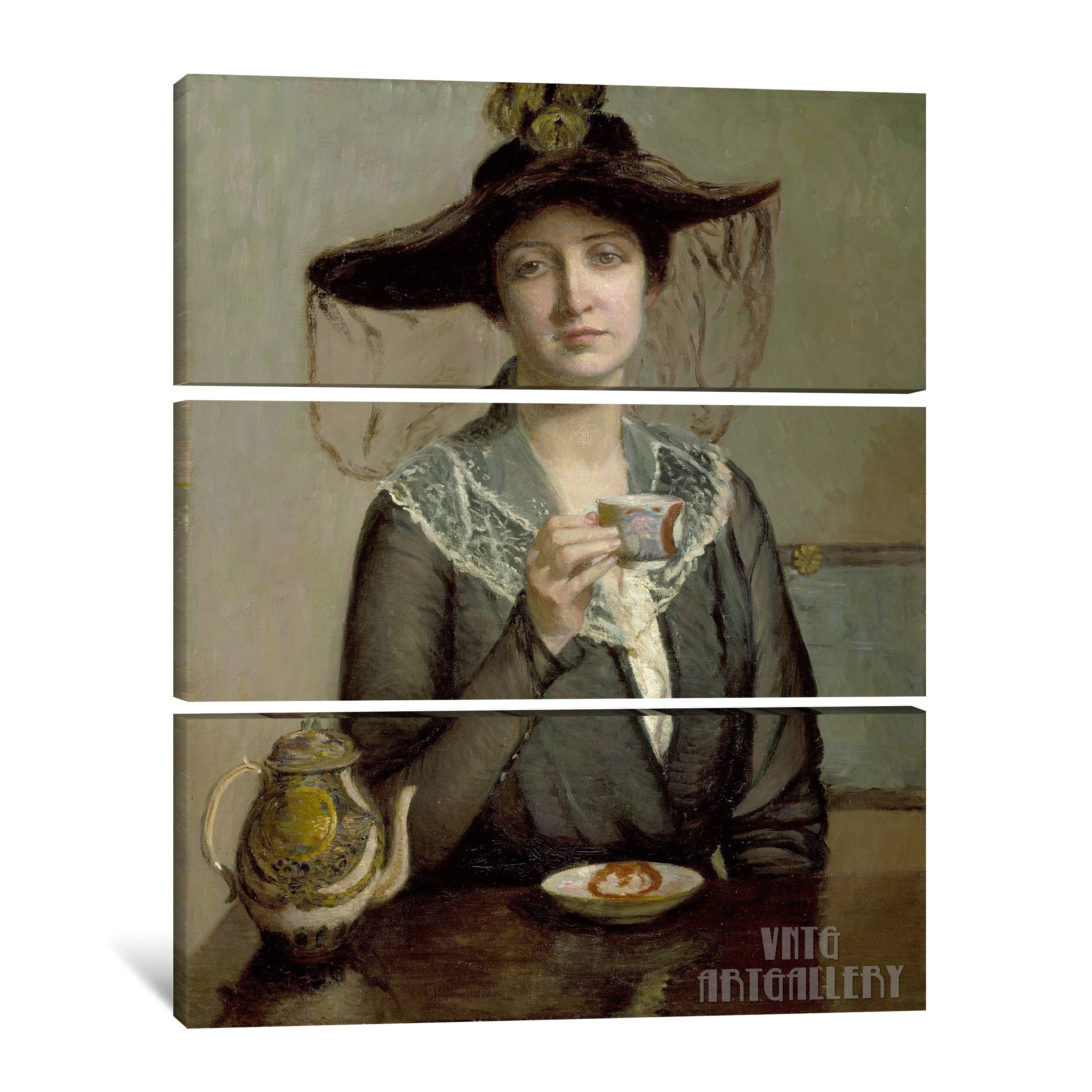 Lilia Cabot Perry : A Cup of Tea 19th/20th Century Canvas - Etsy