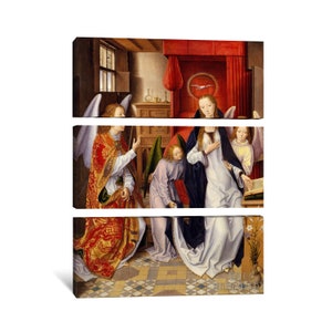 Hans Memling : the Annunciation 1480 Canvas Gallery Wrapped or Framed Giclee Wall Art Print ...