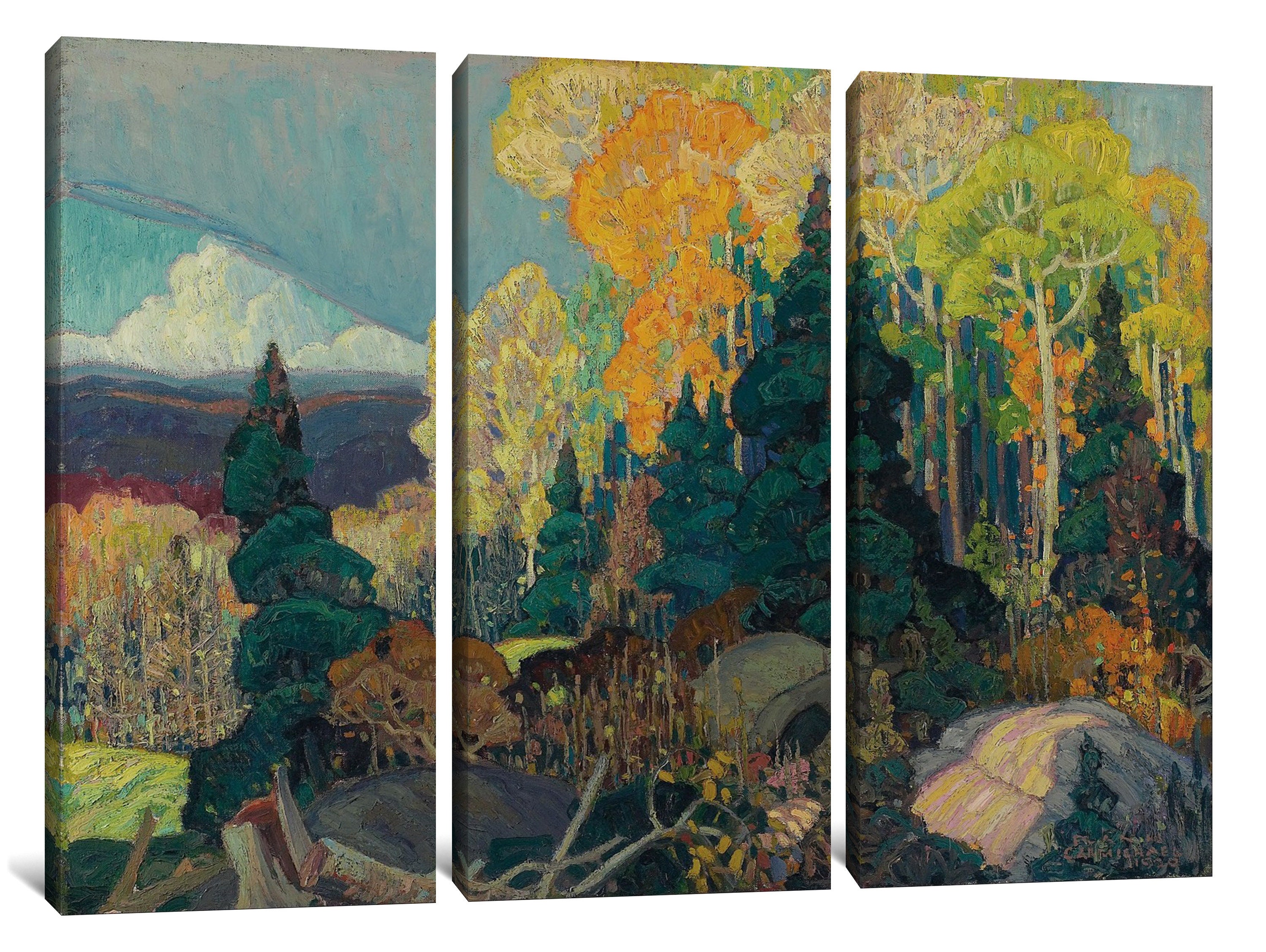 Franklin Carmichael Autumn Hillside 1920 Canvas Gallery | Etsy