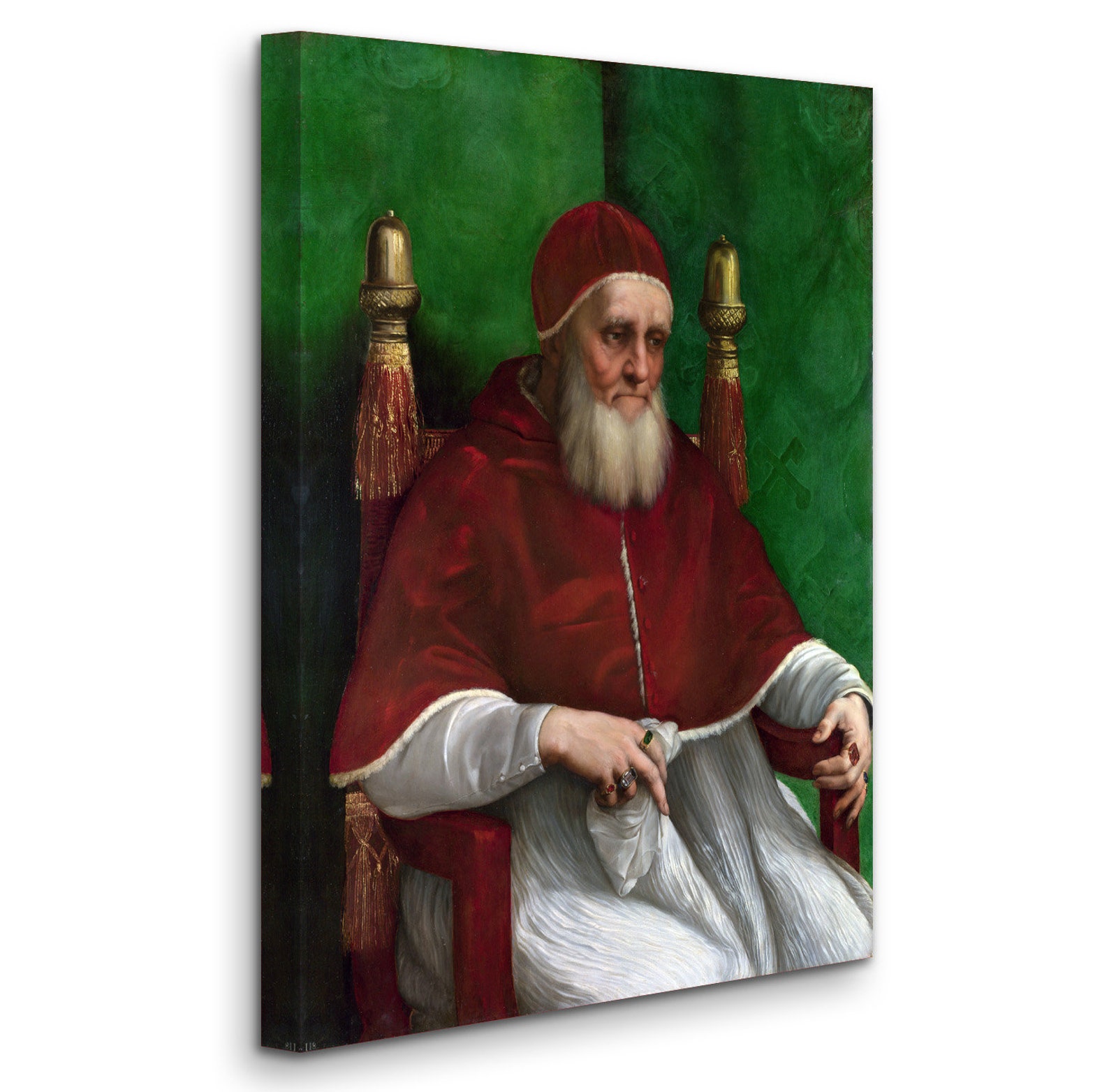 Raphael : Portrait of Pope Julius II 1511 Canvas Gallery - Etsy
